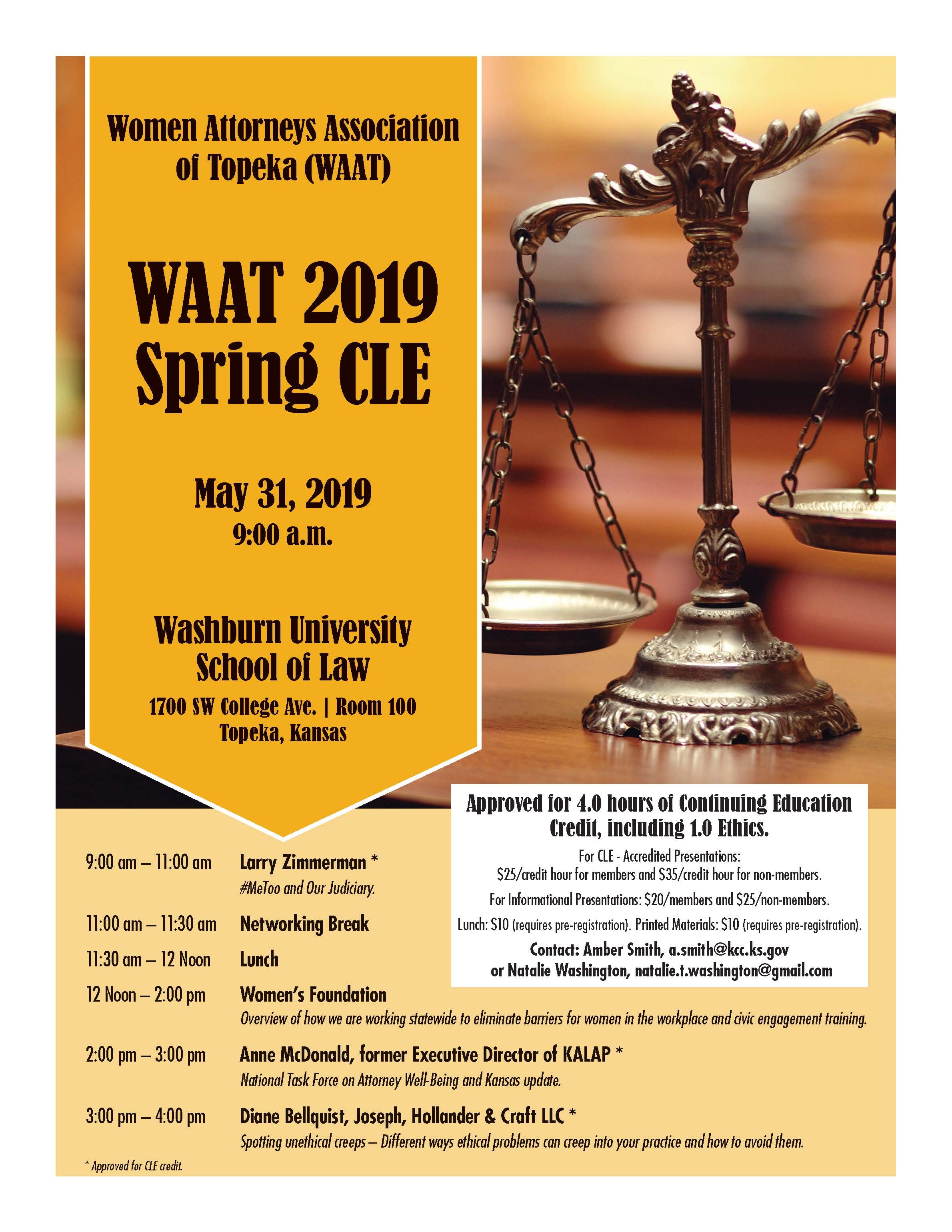 WAAT Spring CLE (Credit Pending) - Events - Women Attorneys Association ...
