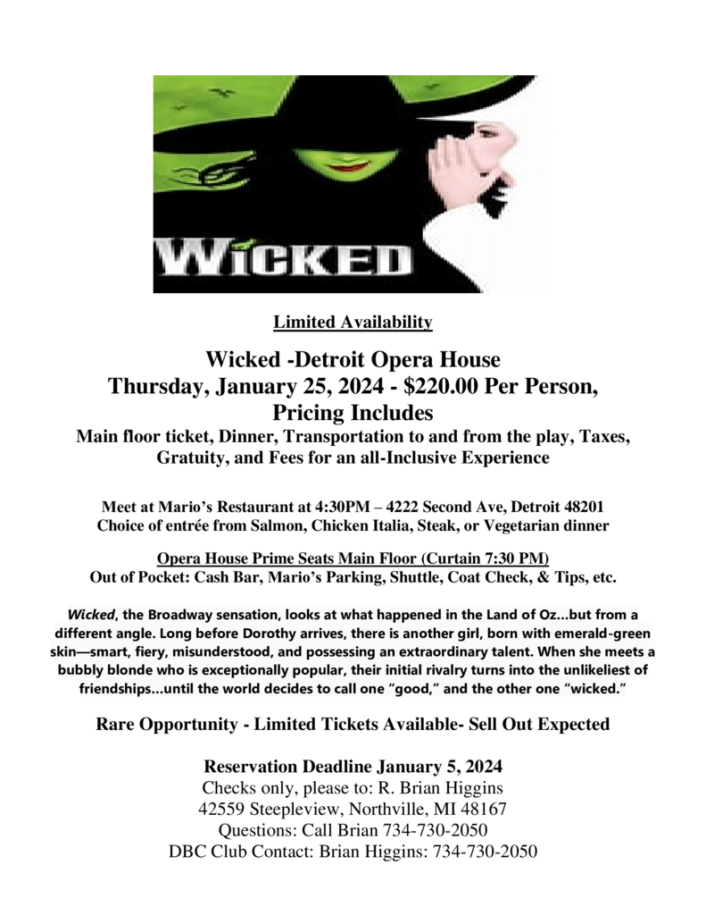 DBC - Dinner and a Play - Events - Detroit Boat Club