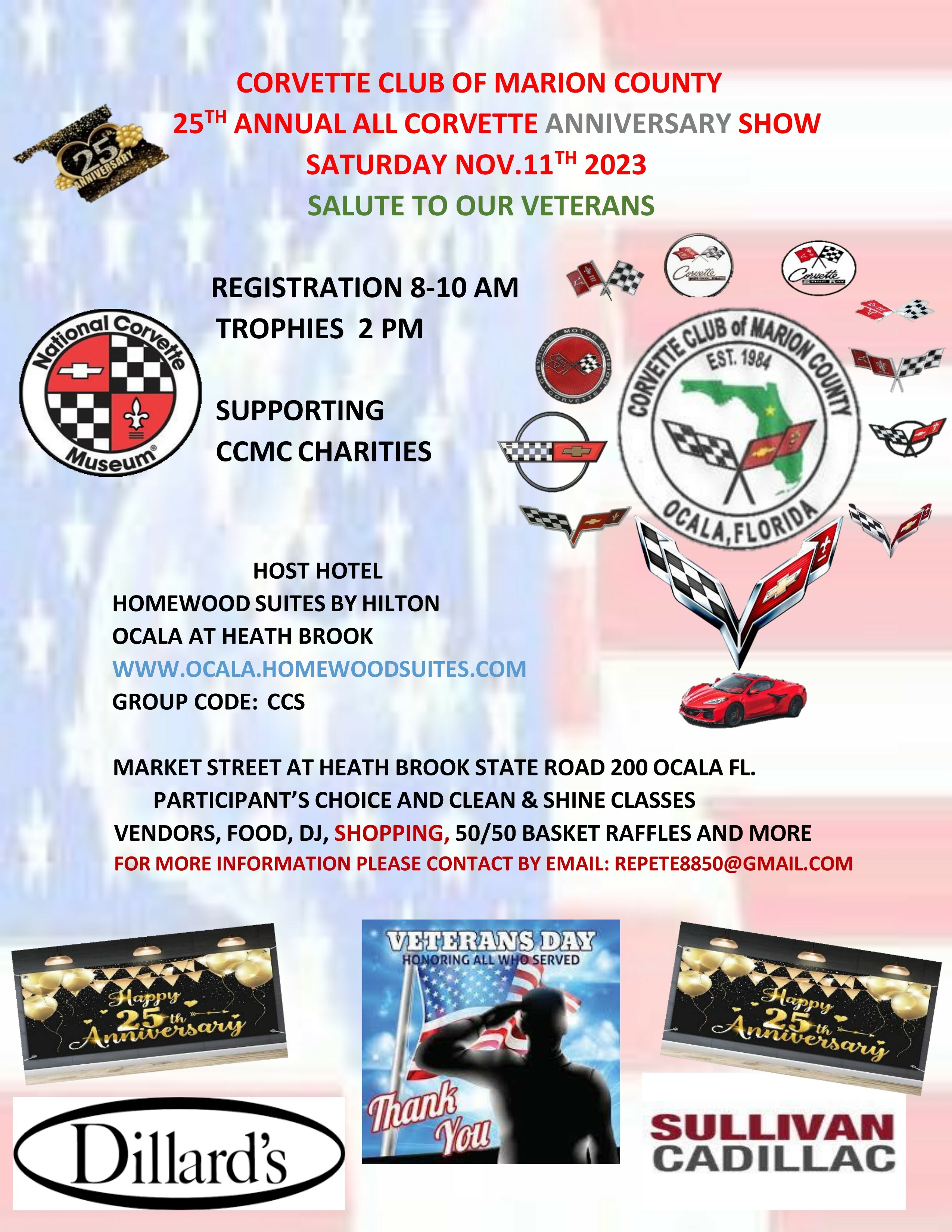 CCMC 25th Annual Fall All Corvette Show - Events - Village Vettes ...