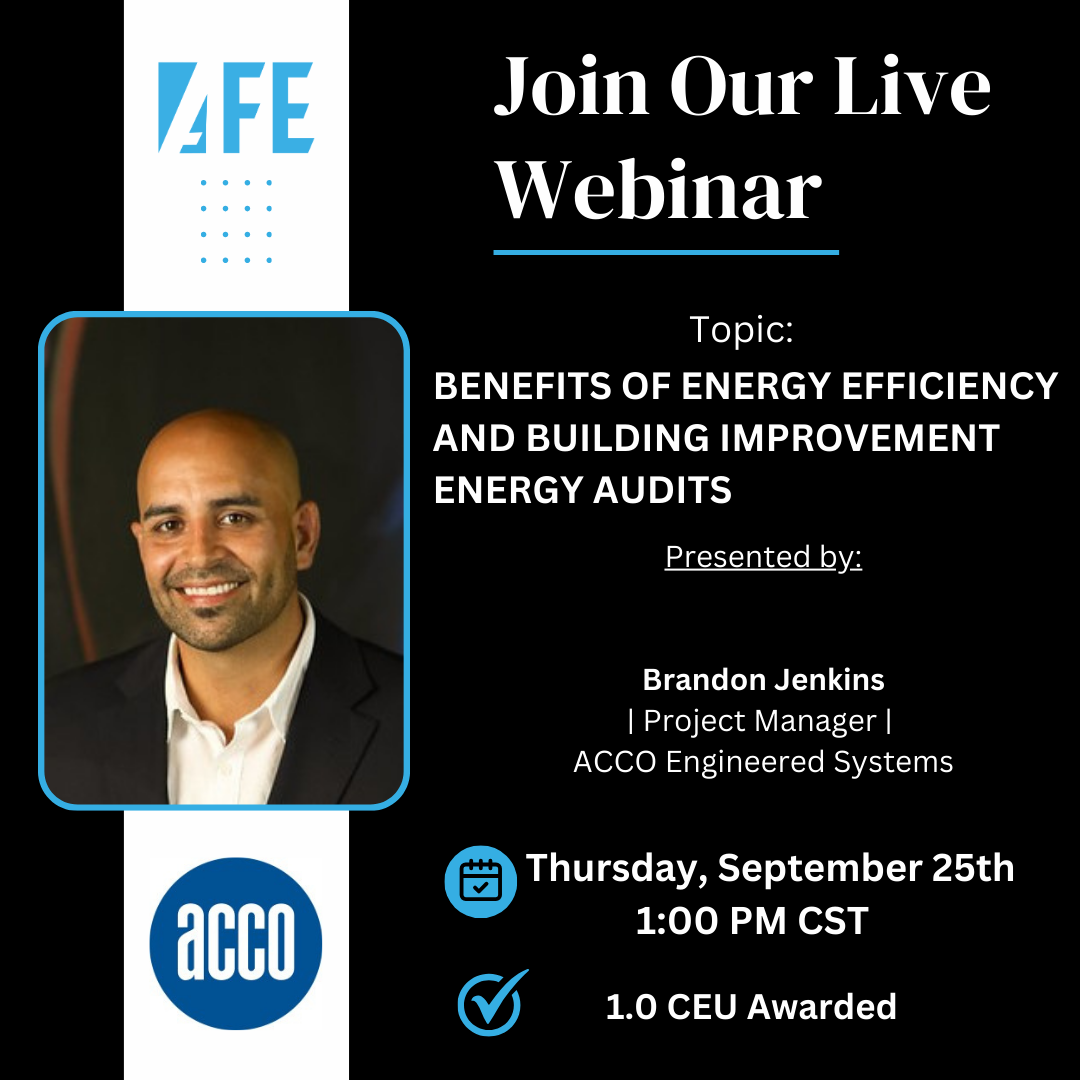 AFE CEU Webinar Benefits of Energy Efficiency and Building Improvement ...