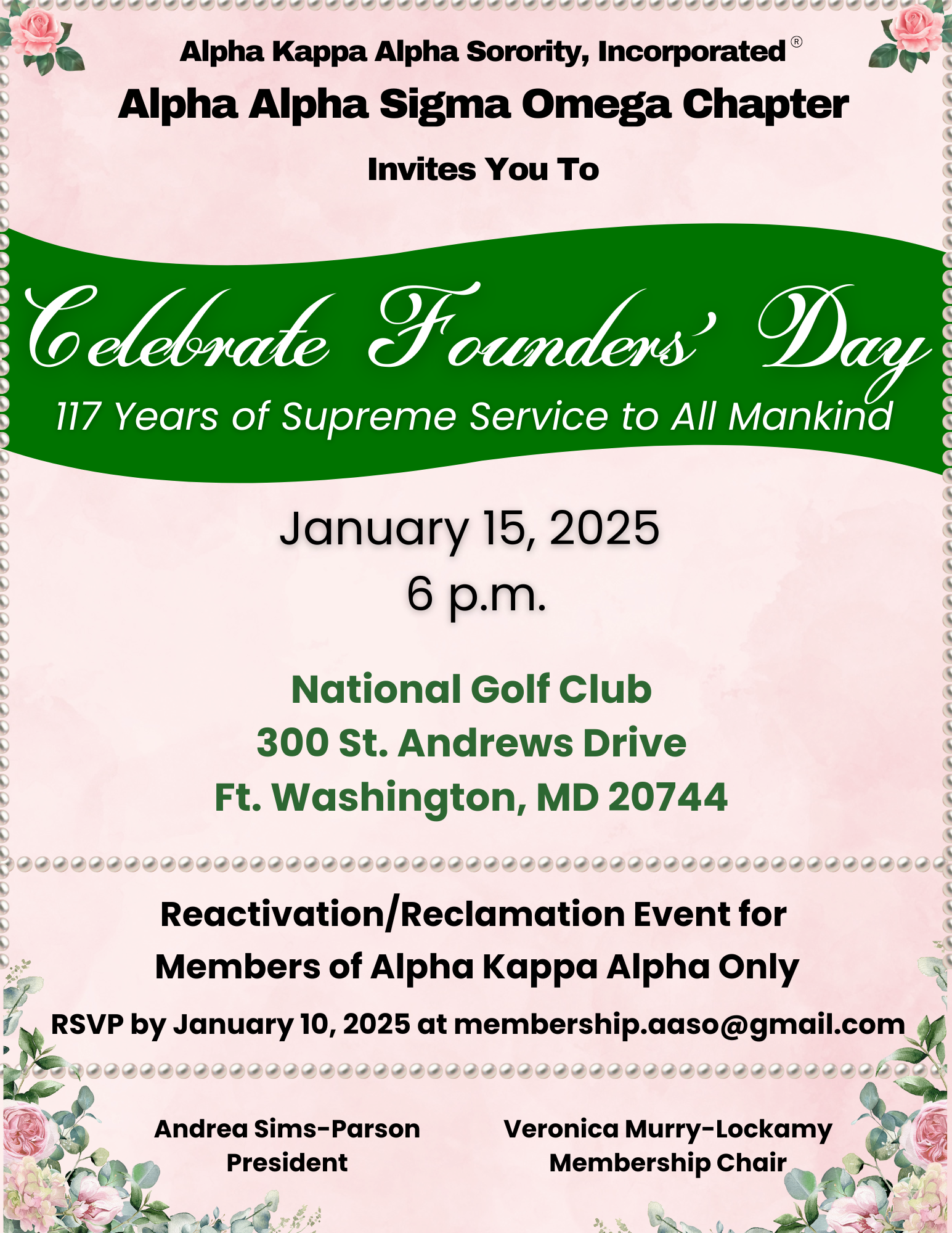 Alpha Kappa Alpha Founders Day Program