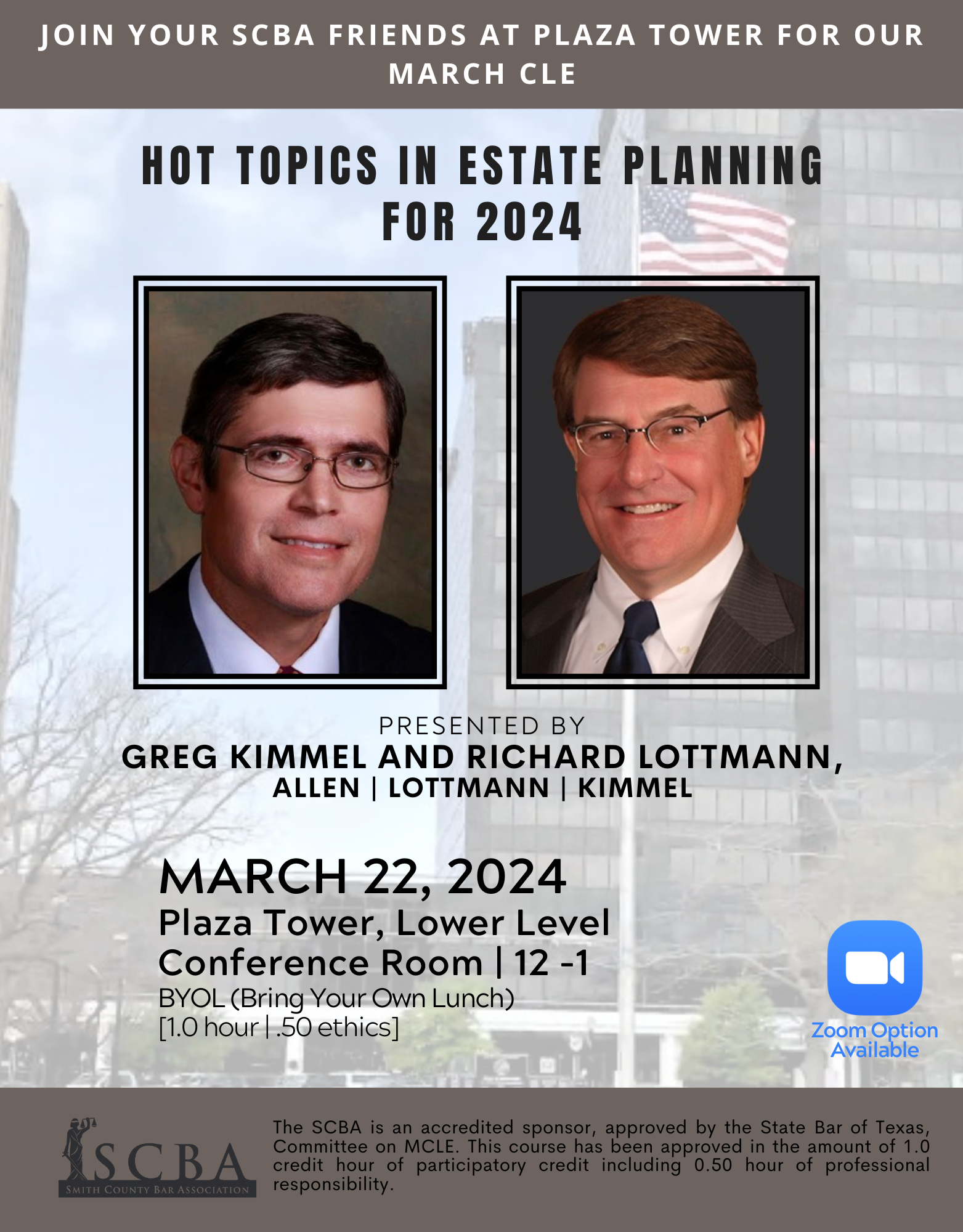 March 2024 CLE (In-Person or Zoom) - Events - Smith County Bar