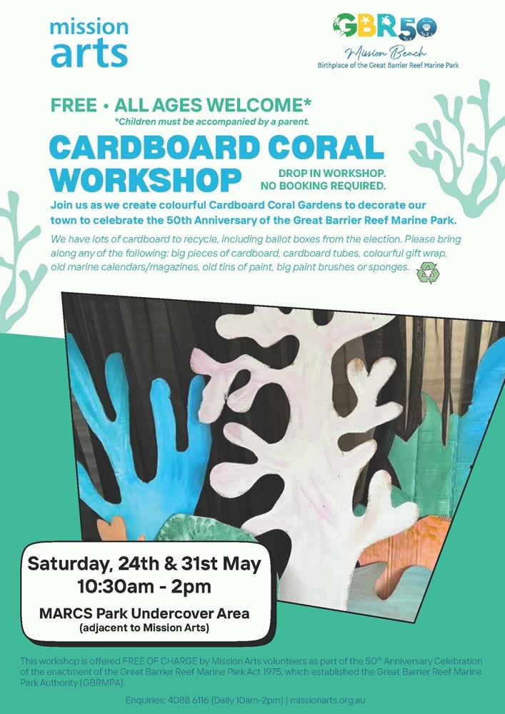 Cardboard Coral Workshop - Event Calendar - Mission Arts