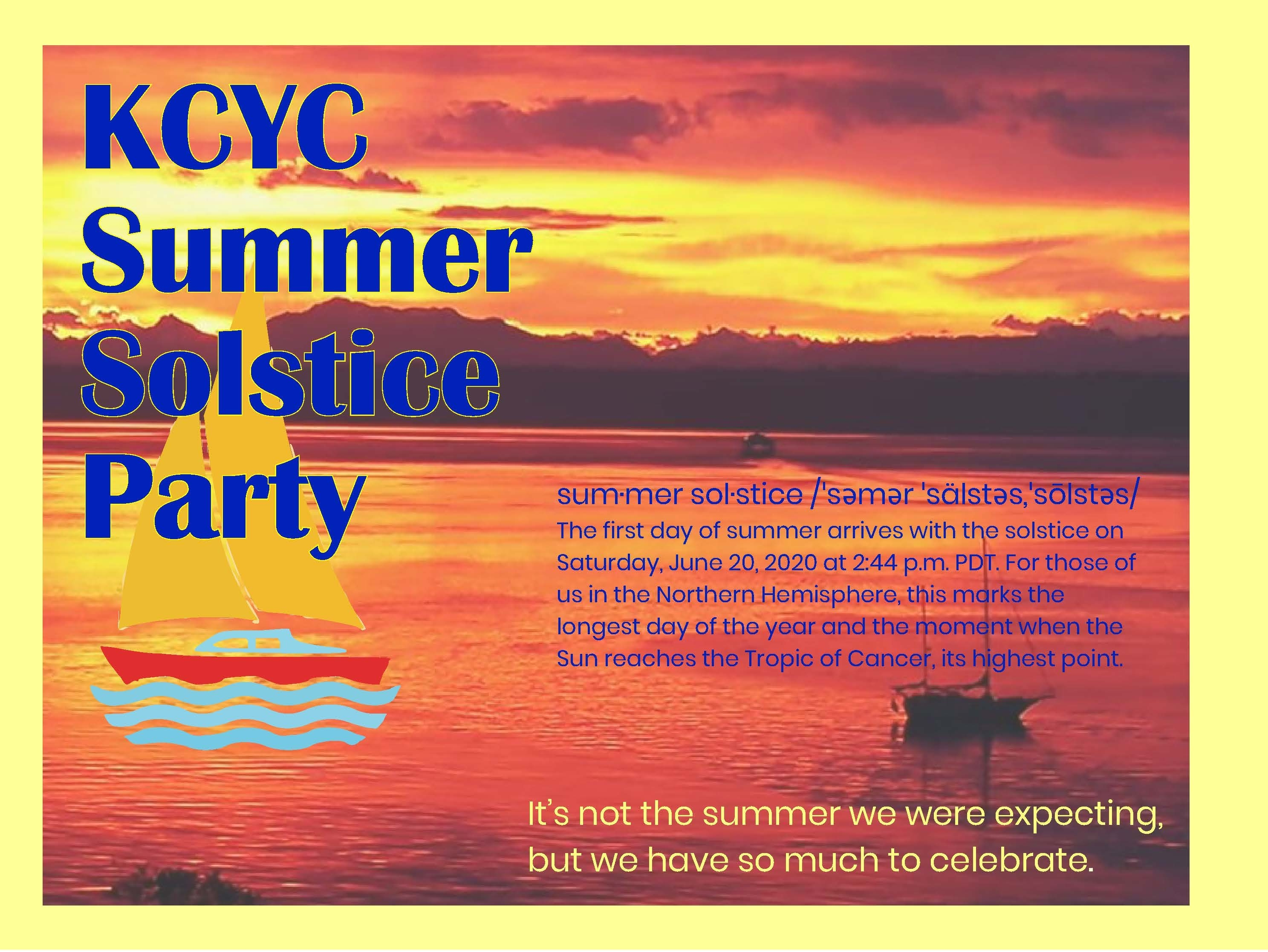 Come Celebrate the Summer Solstice - Events - Kingston Cove Yacht Club