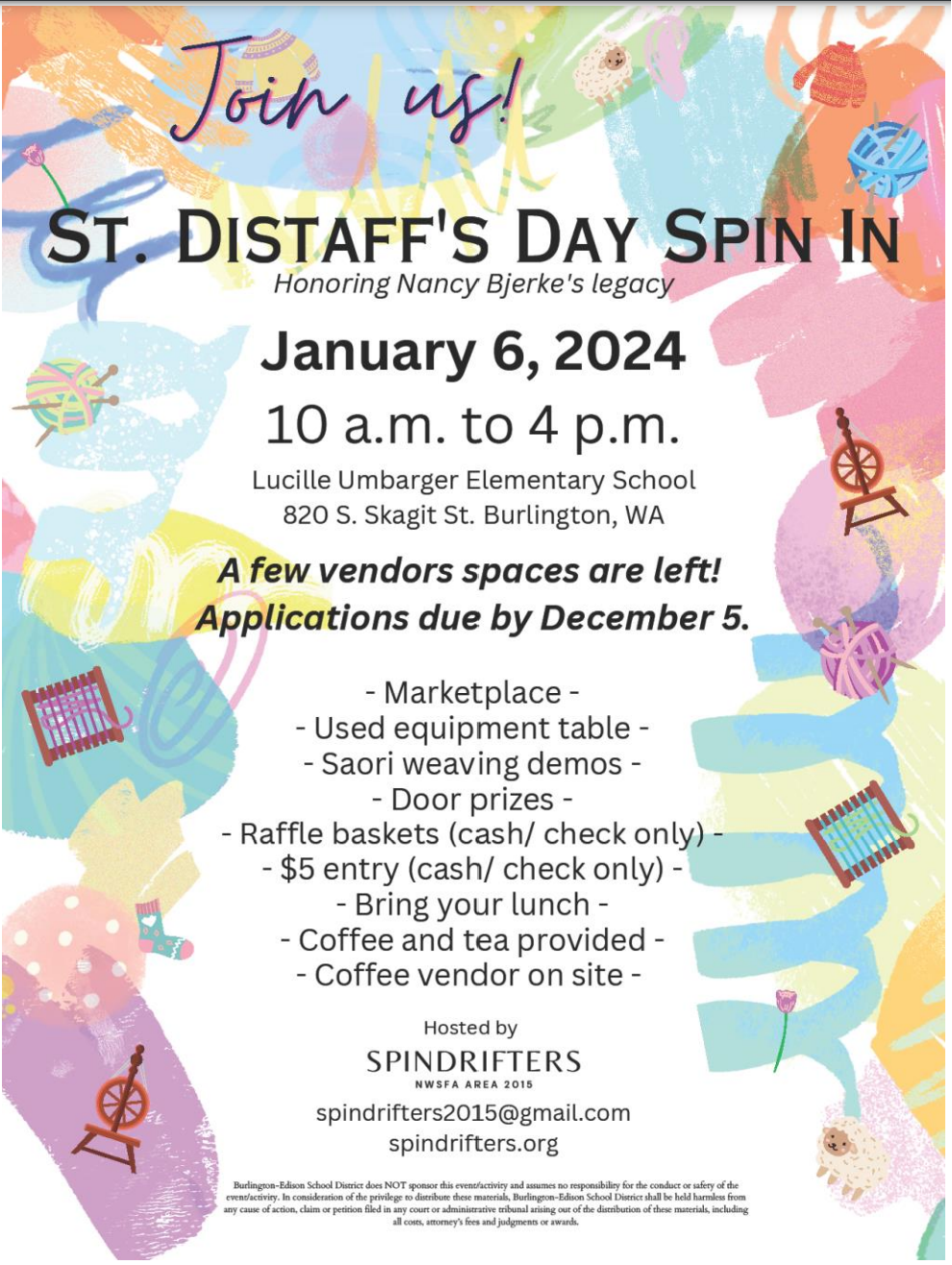St Distaff's Day - Northwest Spinners and Fiber Arts Association