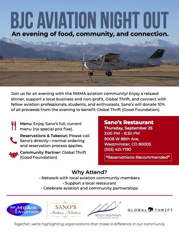 KBJC Aviation Night Out - Calendar - Colorado Pilots Association
