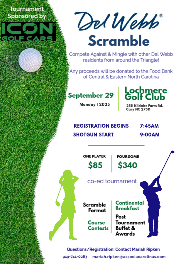 Del Webb Golf Scramble - Events - Carolina Gardens by Del Webb