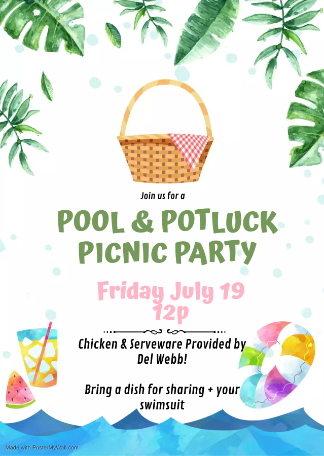 Pool & Potluck Picnic Party - Events - Carolina Gardens by Del Webb