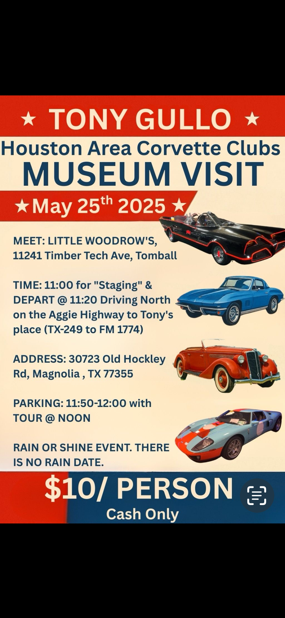 Tony Gullo - Houston Area Corvette Clubs - Museum Visit - Events - San ...