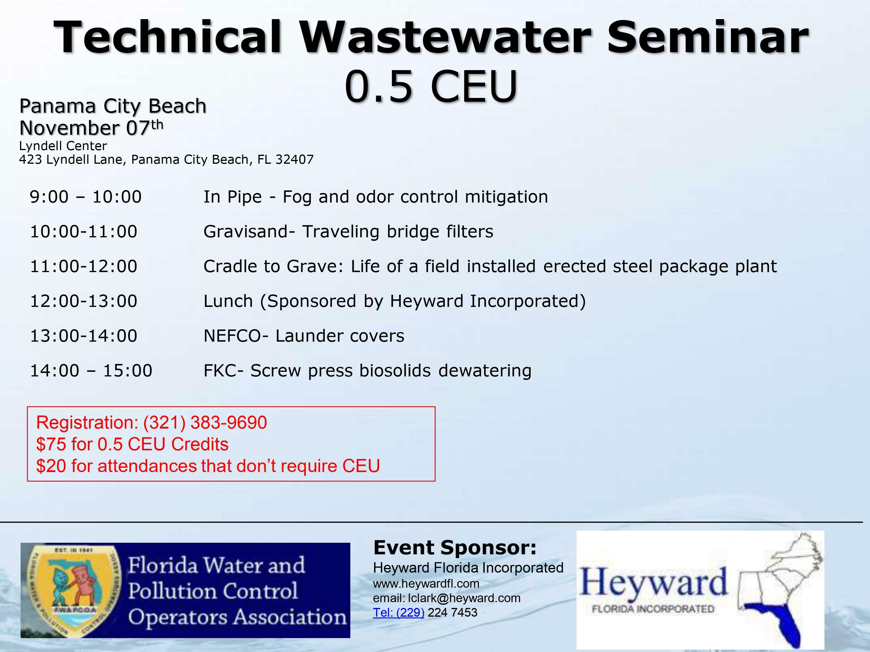 Region I - Technical Wastewater Seminar - Events - Florida Water and ...