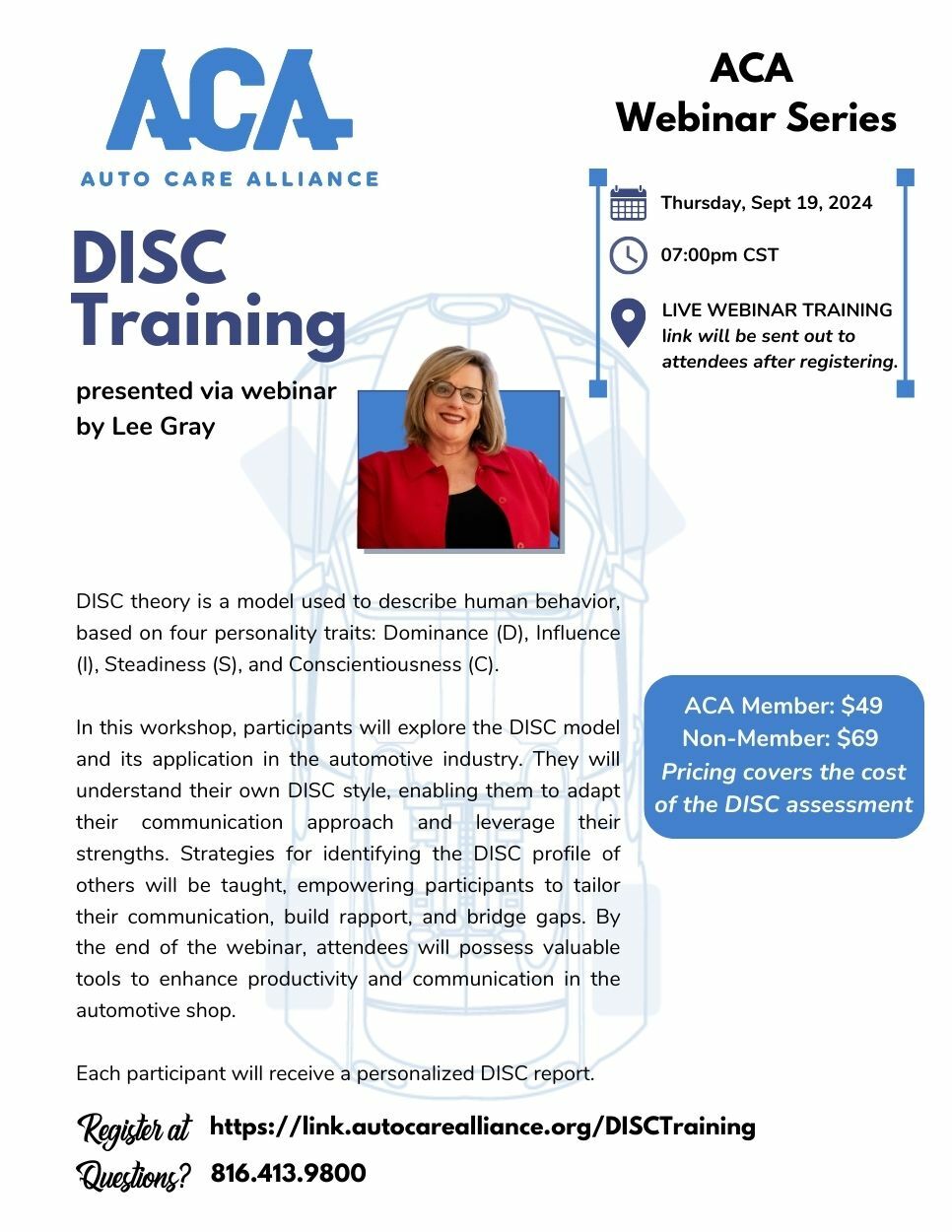 ACA Webinar Series: DISC Training - Events - Florida Auto Care Alliance ...