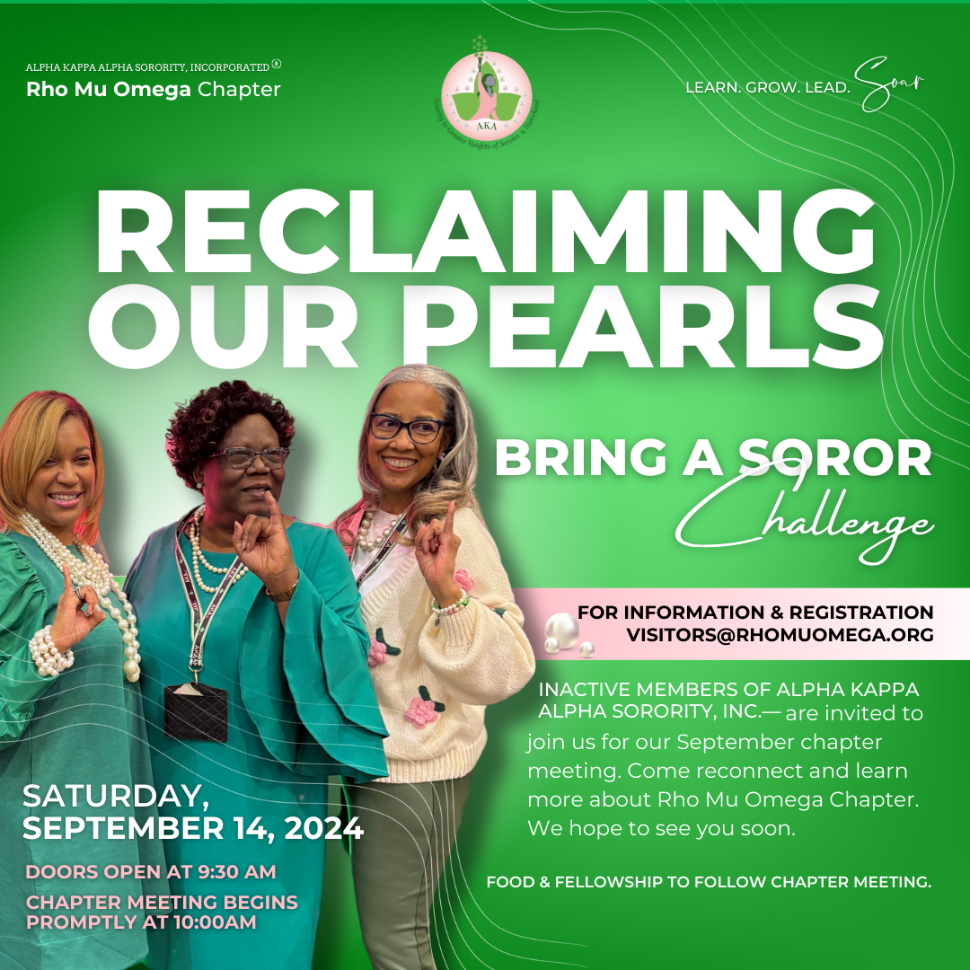 PMQ September Chapter Meeting* - Events - Rho Mu Omega Chapter of AKA